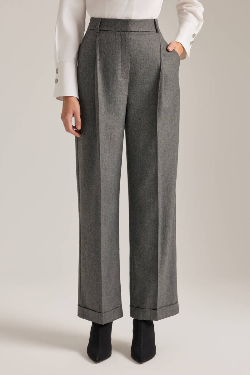 Antrasit Klasik Dokuma Pantolon - Aker