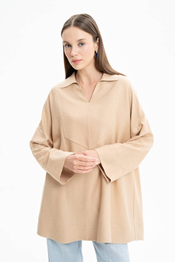 Camel Roba Detaylı Tunik - Aker