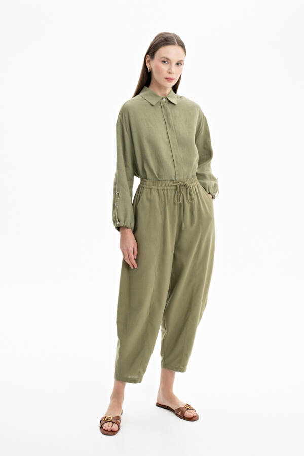 Haki Rahat Kesim Basic Pantolon - Aker